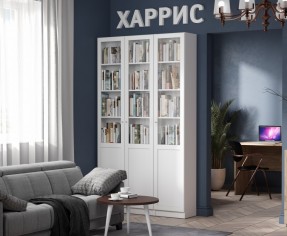 Книжные шкафы со стеклянными дверцами купить в СПб